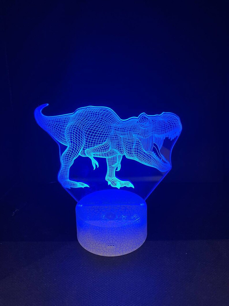 T Rex 3D Night Lamp, 3D Night Light, Children Light Home Decor Illusion ...