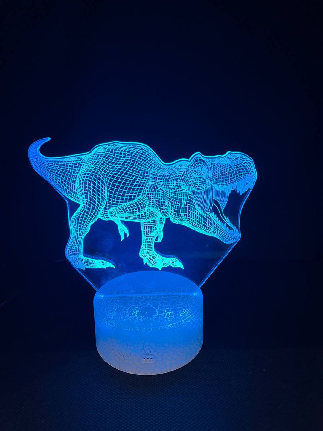 T Rex 3D Night Lamp, 3D Night Light, Children Light Home Decor Illusion ...