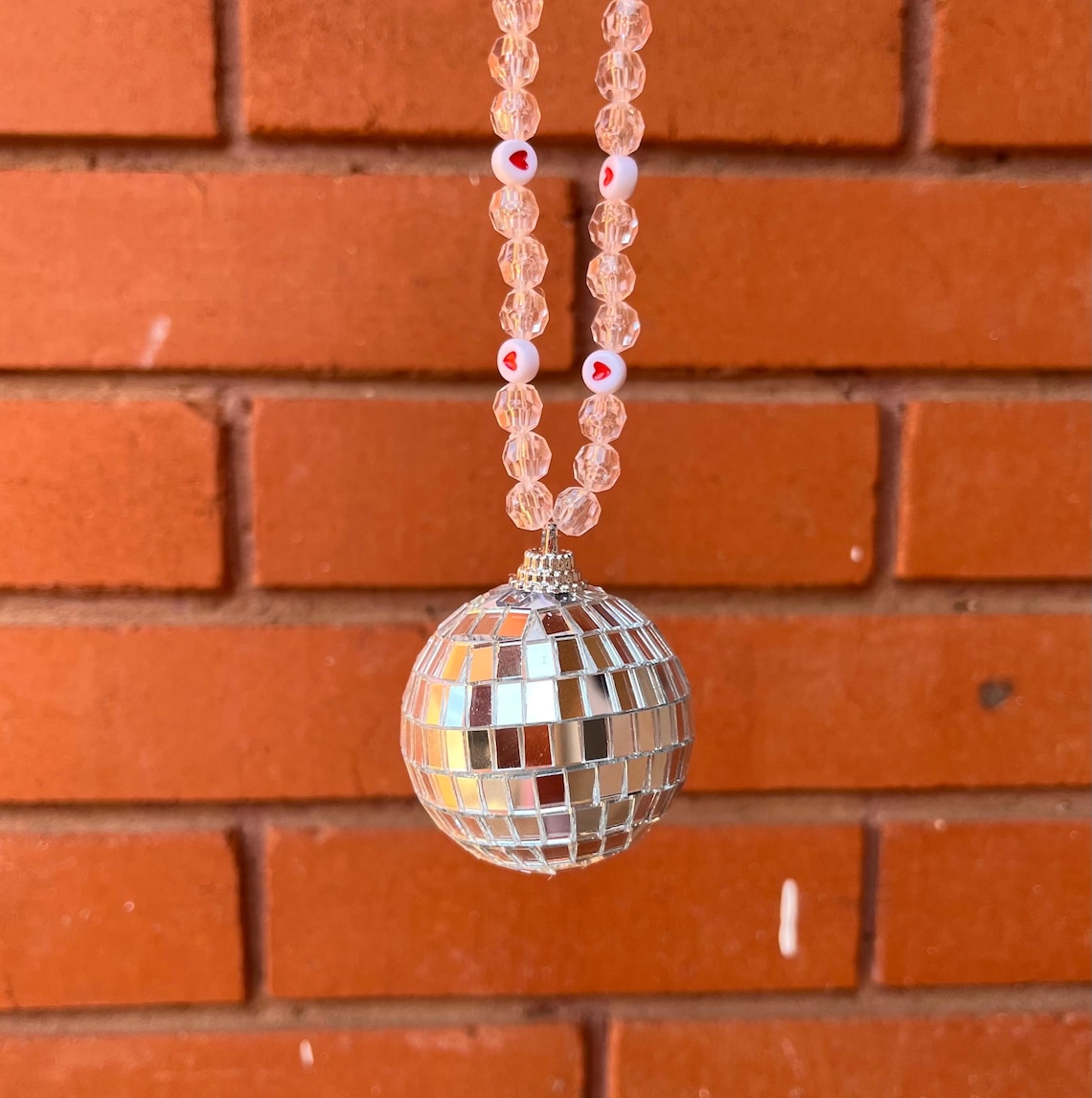 Disco Ball Car Charm Beaded Disco Ball Car Charm Beaded Car Accessories ...