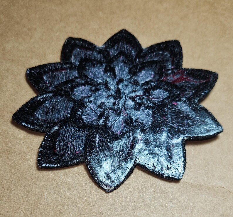 Lotus Flower Patch Handcrafted Design & Machine-stitched: Artistic ...