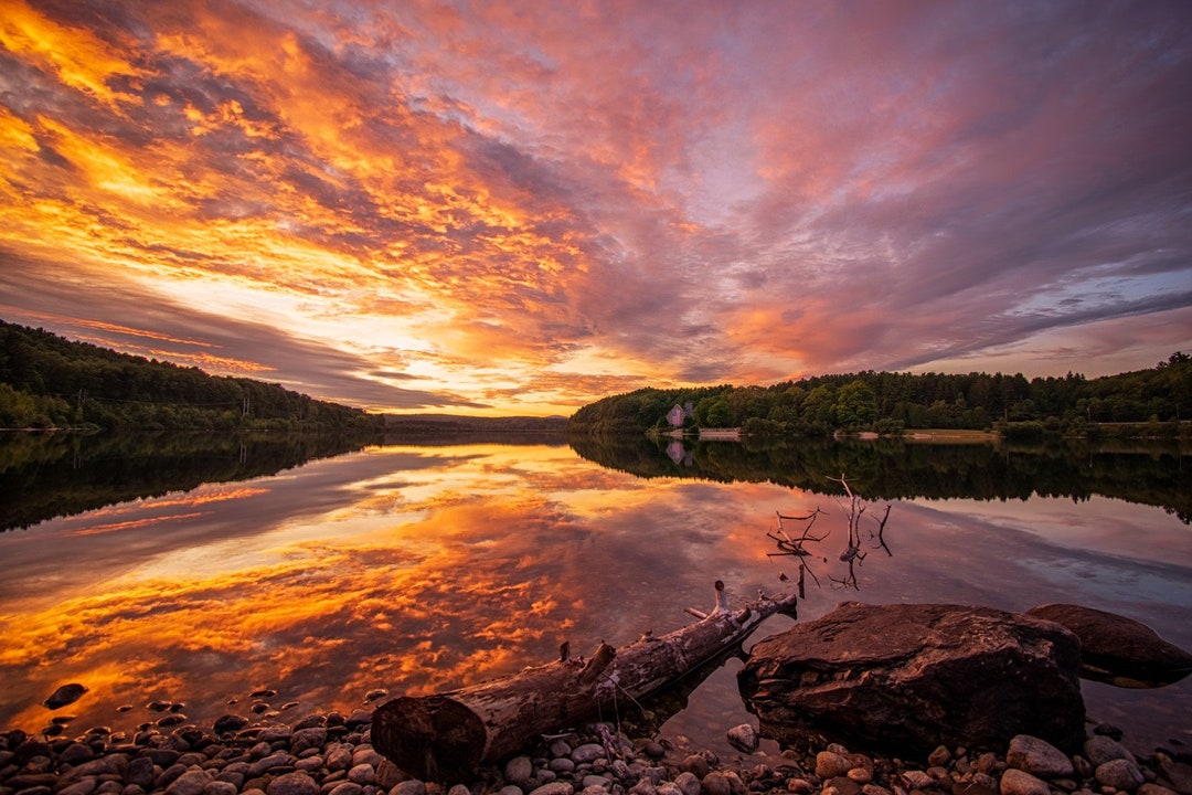 Summer Sunset Refelection - Landscape Sunset Photo Print - Etsy