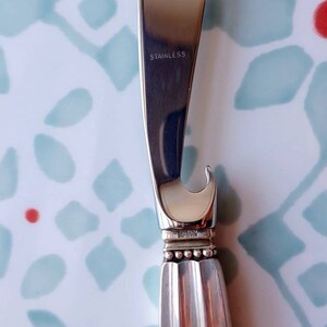 Vintage Georg Jensen Sterling Silver Bar Knife - Cheese & Beer Opener ...