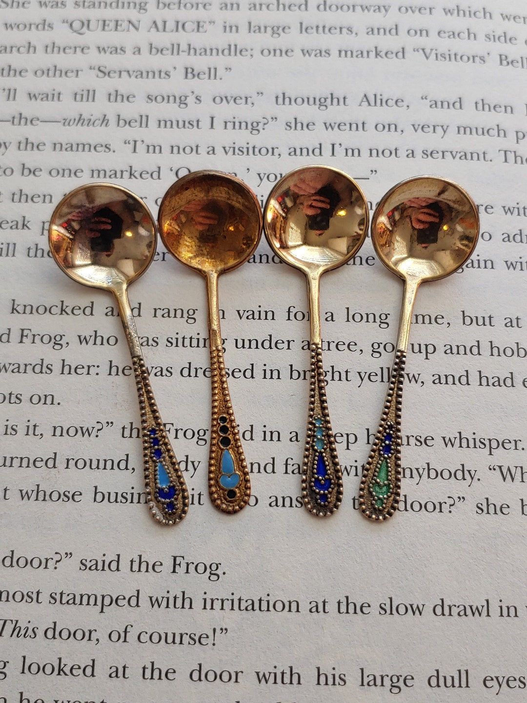 Antique Russian Enamel Sterling Silver Salt Spoon - Soviet Union Silver ...