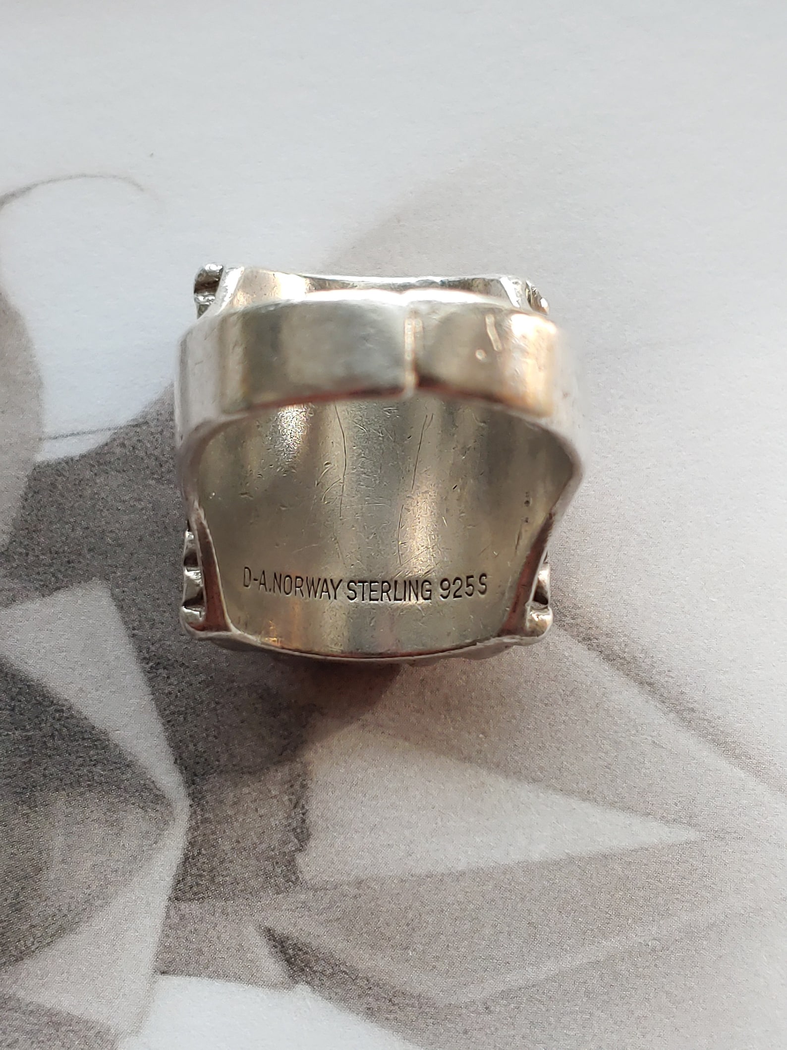Vintage Uni David Andersen Sterling Silver Circles Ring Scandinavian ...