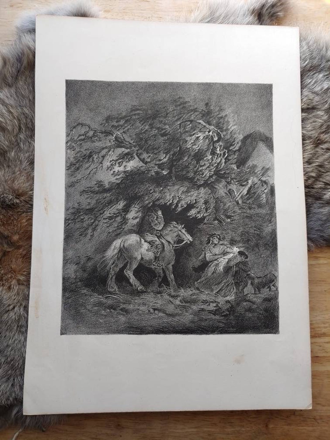 George Morland Painting - E.H. Mitchell Original 1873 Lithograph - Etsy