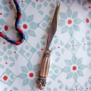 Vintage Georg Jensen Sterling Silver Bar Knife - Cheese & Beer Opener ...