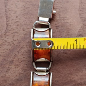 Vintage Art Deco Bernstein Gemstone 835 Silver Bracelet - Jugendstil ...