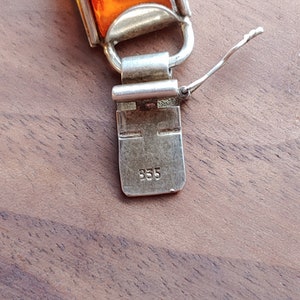 Vintage Art Deco Bernstein Gemstone 835 Silver Bracelet - Jugendstil ...