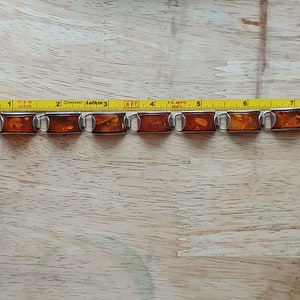 Vintage Art Deco Bernstein Gemstone 835 Silver Bracelet - Jugendstil ...
