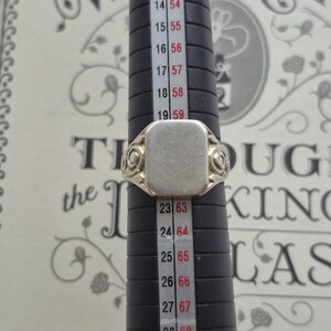 Vintage Art Deco Signet 835 Silver Ring - Jugendstil Style - Silver ...