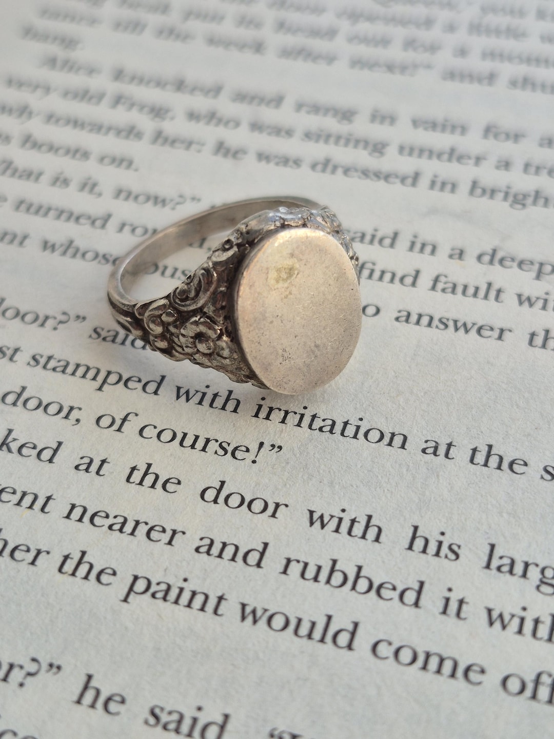 Vintage Art Deco Signet 835 Silver Ring - Jugendstil Style - Silver ...