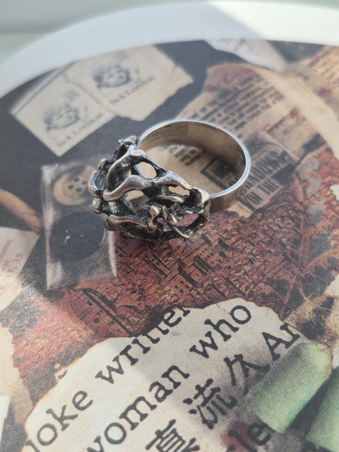 Vintage Erik Granit Finnish Silver Brutalist Ring | Finnish Brutalism ...