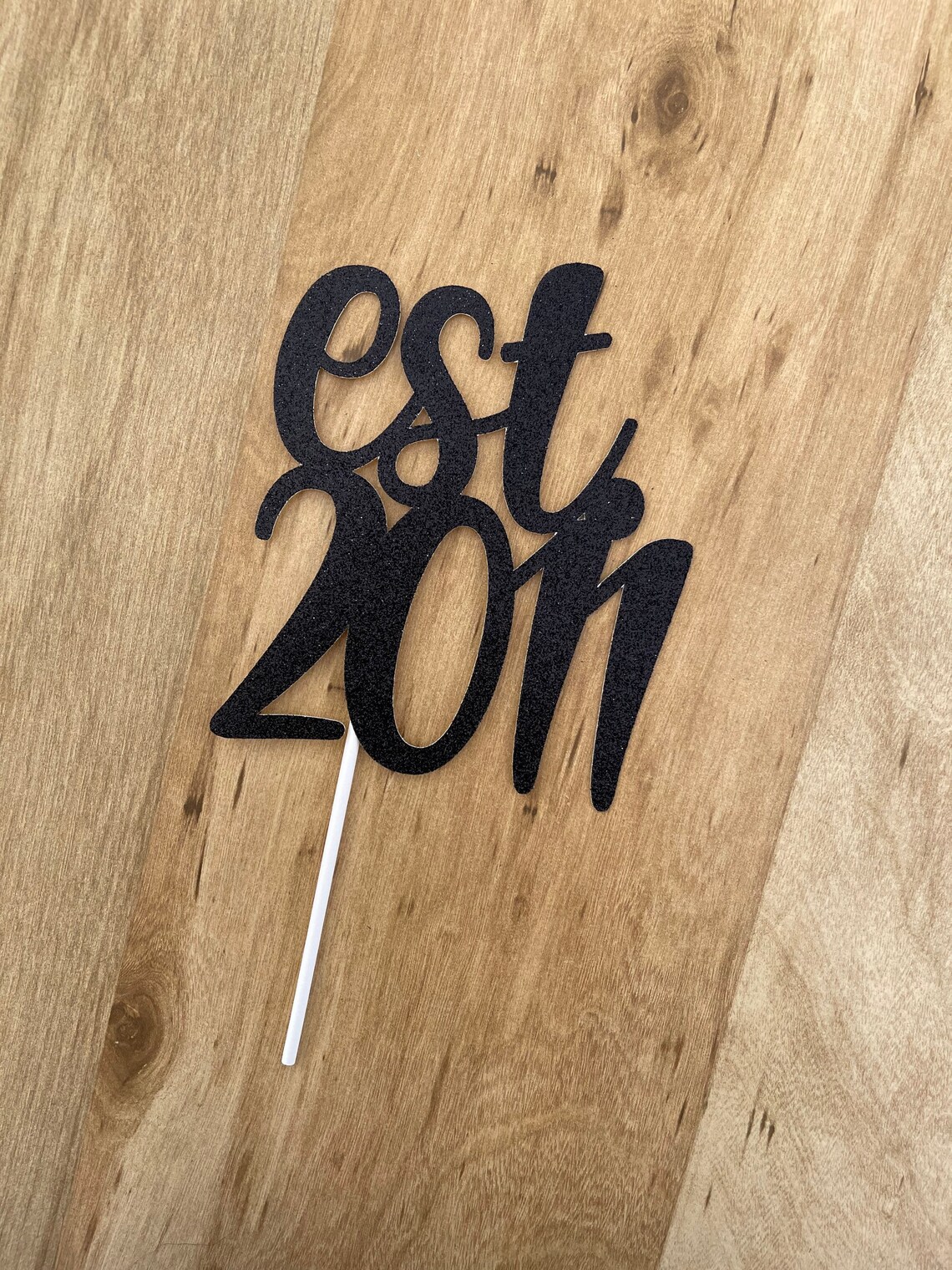 Est. Cake Topper Custom Happy Birthday Cake Topper Made in - Etsy