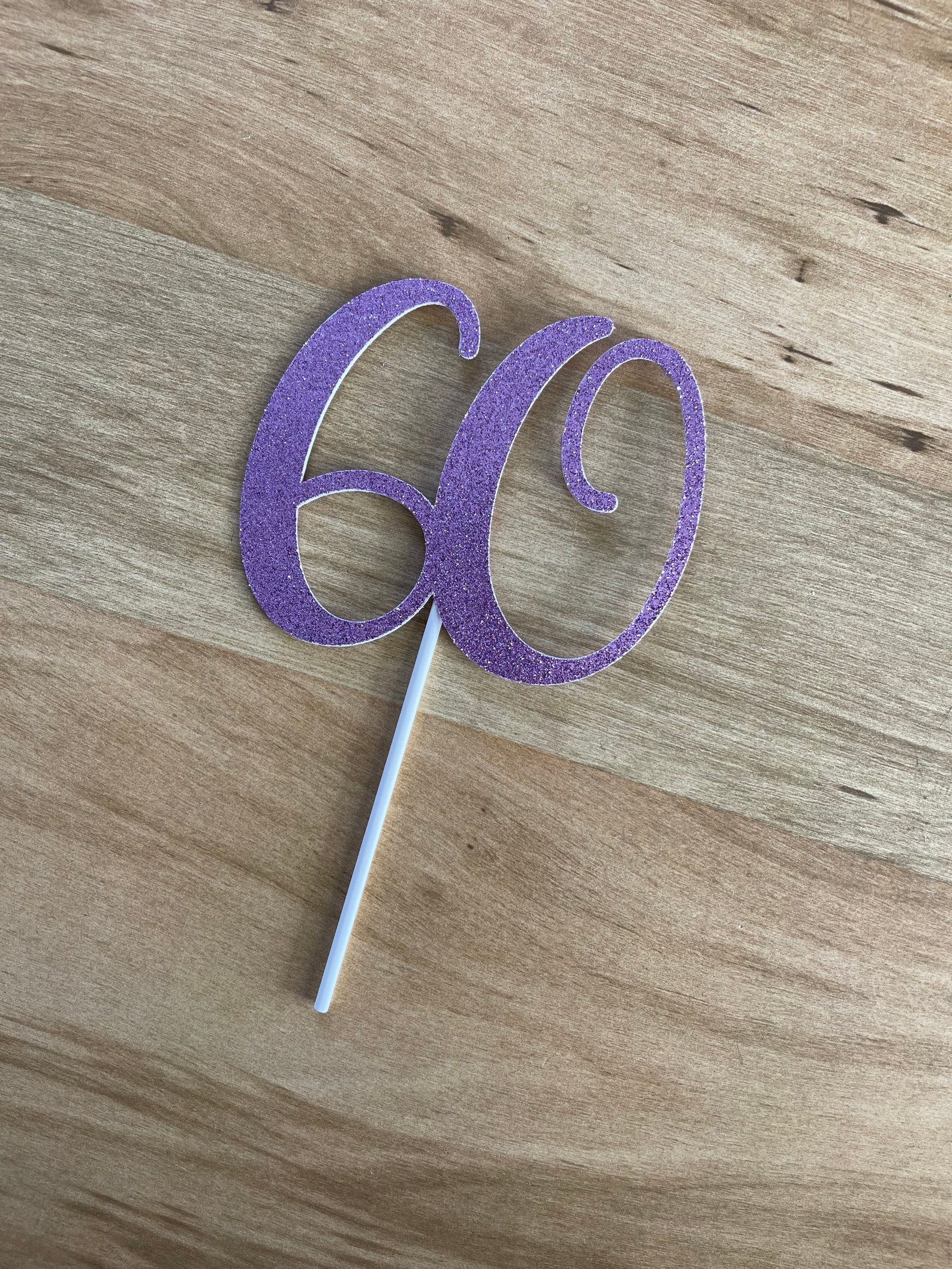 60 Cake Topper, 60th Birthday Cake Topper, Glitter Topper, Sixtieth ...