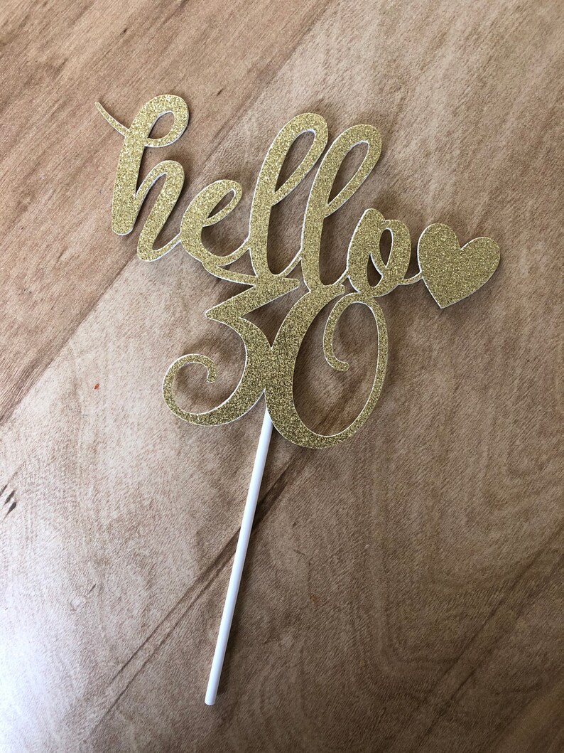 Hello Cake Topper Hello Any Number Age Cake Topper Happy - Etsy