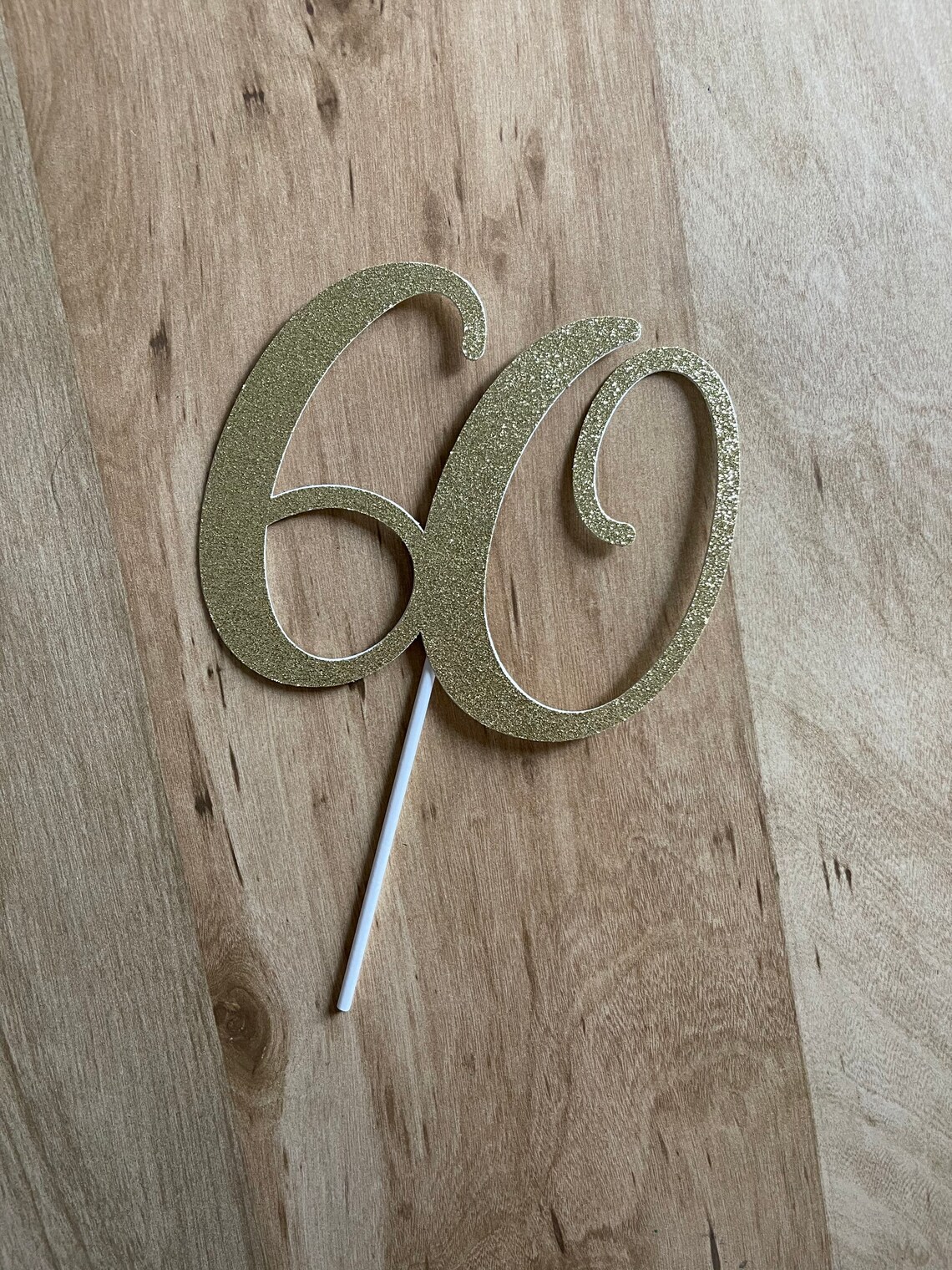 60 Cake Topper 60th Birthday Cake Topper Glitter Topper - Etsy