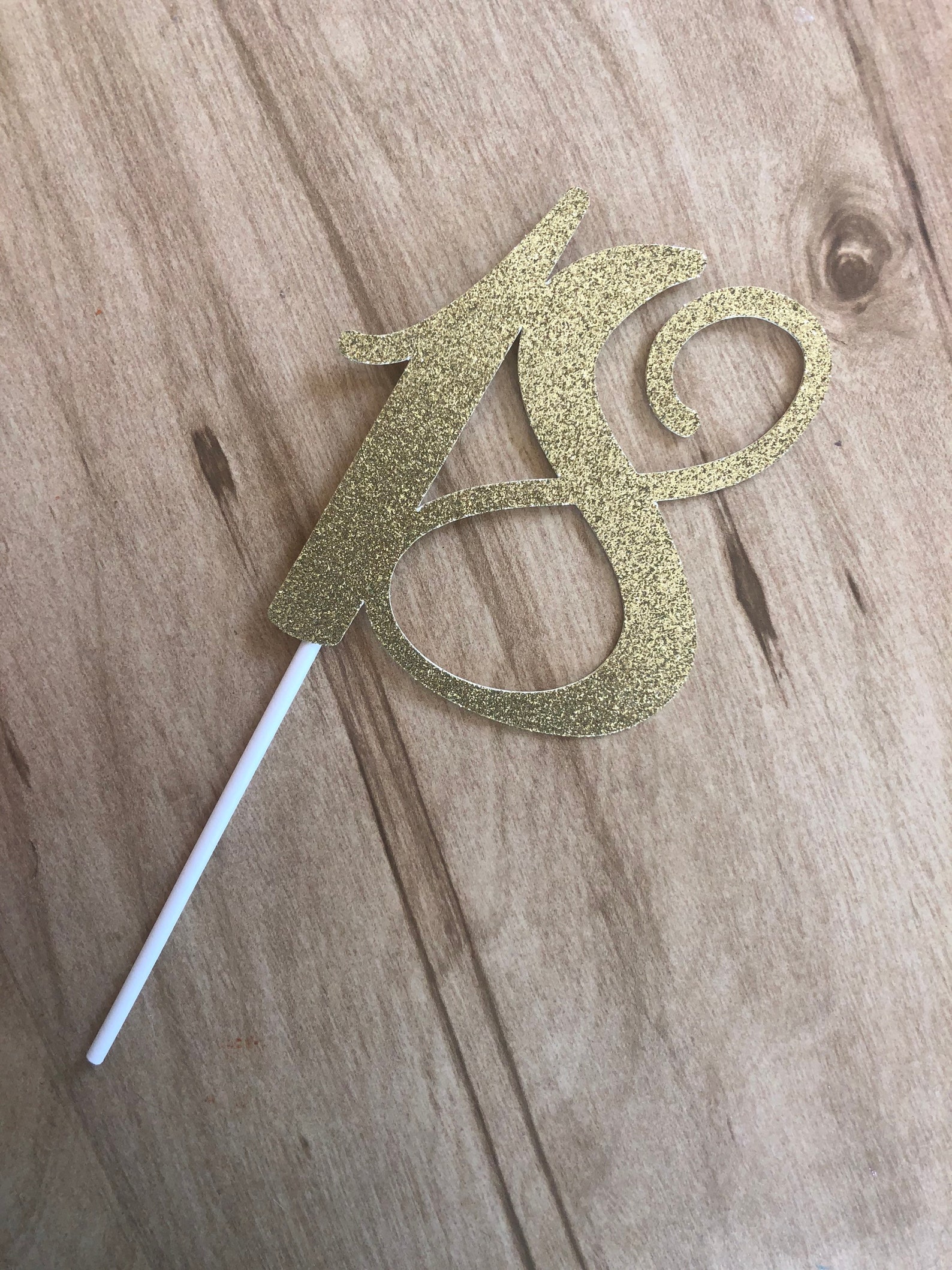 18 Cake Topper 18th Birthday Cake Topper Glitter Topper - Etsy