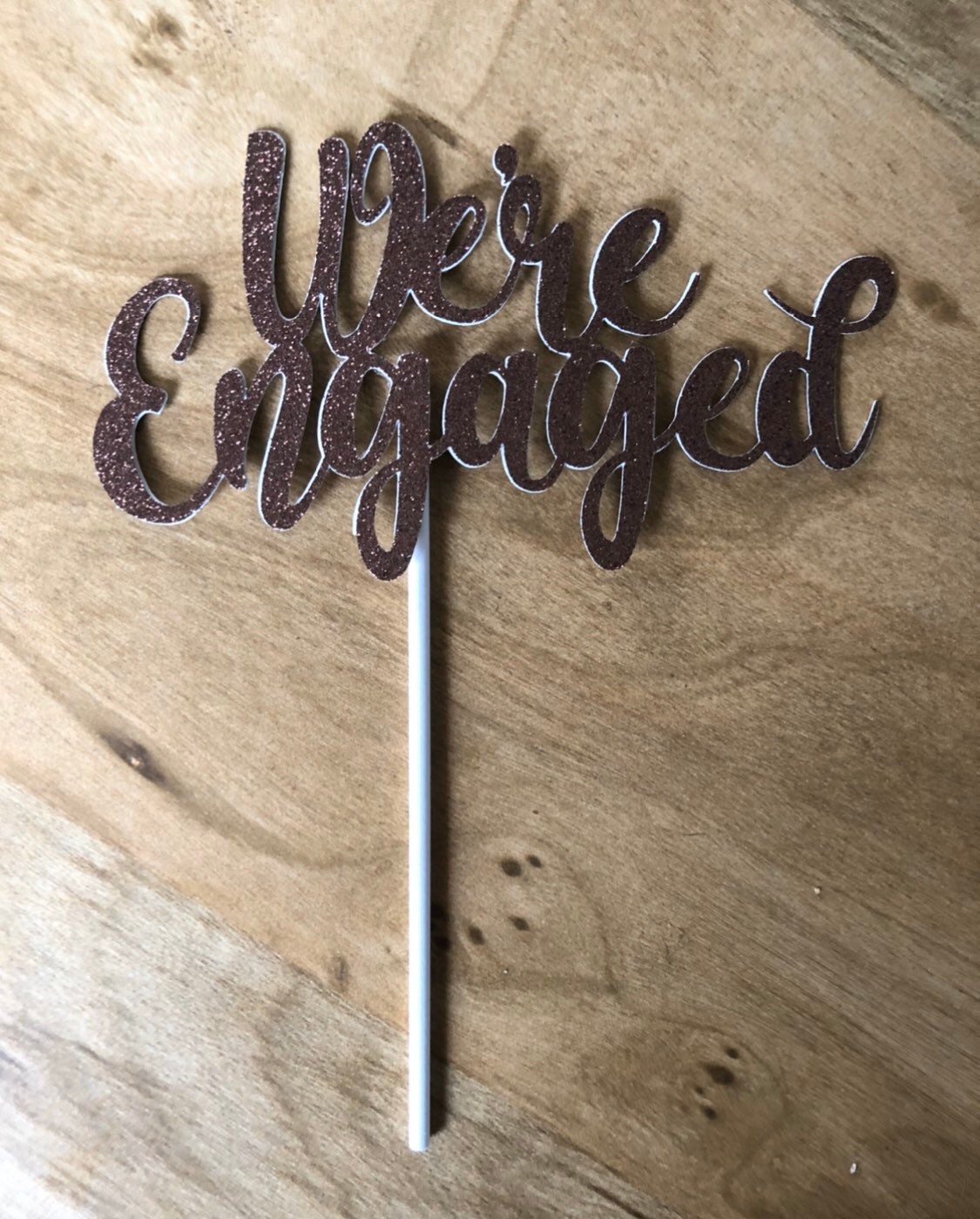 We're Engaged Cake Topper, Engagement Cake Topper, Getting Married ...