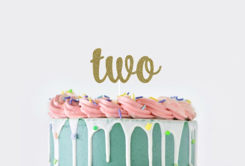 Two Cake Topper 2nd Birthday Cake Topper Second Birthday - Etsy