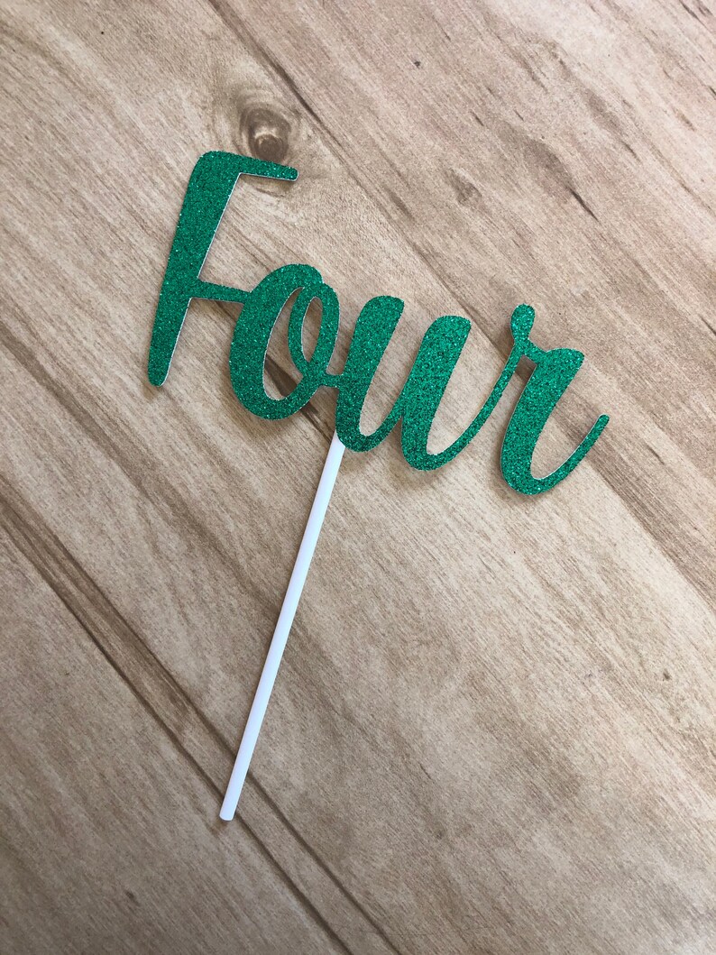 Four Cake Topper 4th Birthday Cake Topper Forth Birthday - Etsy