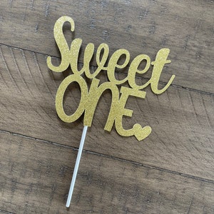 Sweet One Cake Topper, 1st Birthday Cake Topper, 1st Birthday Party ...