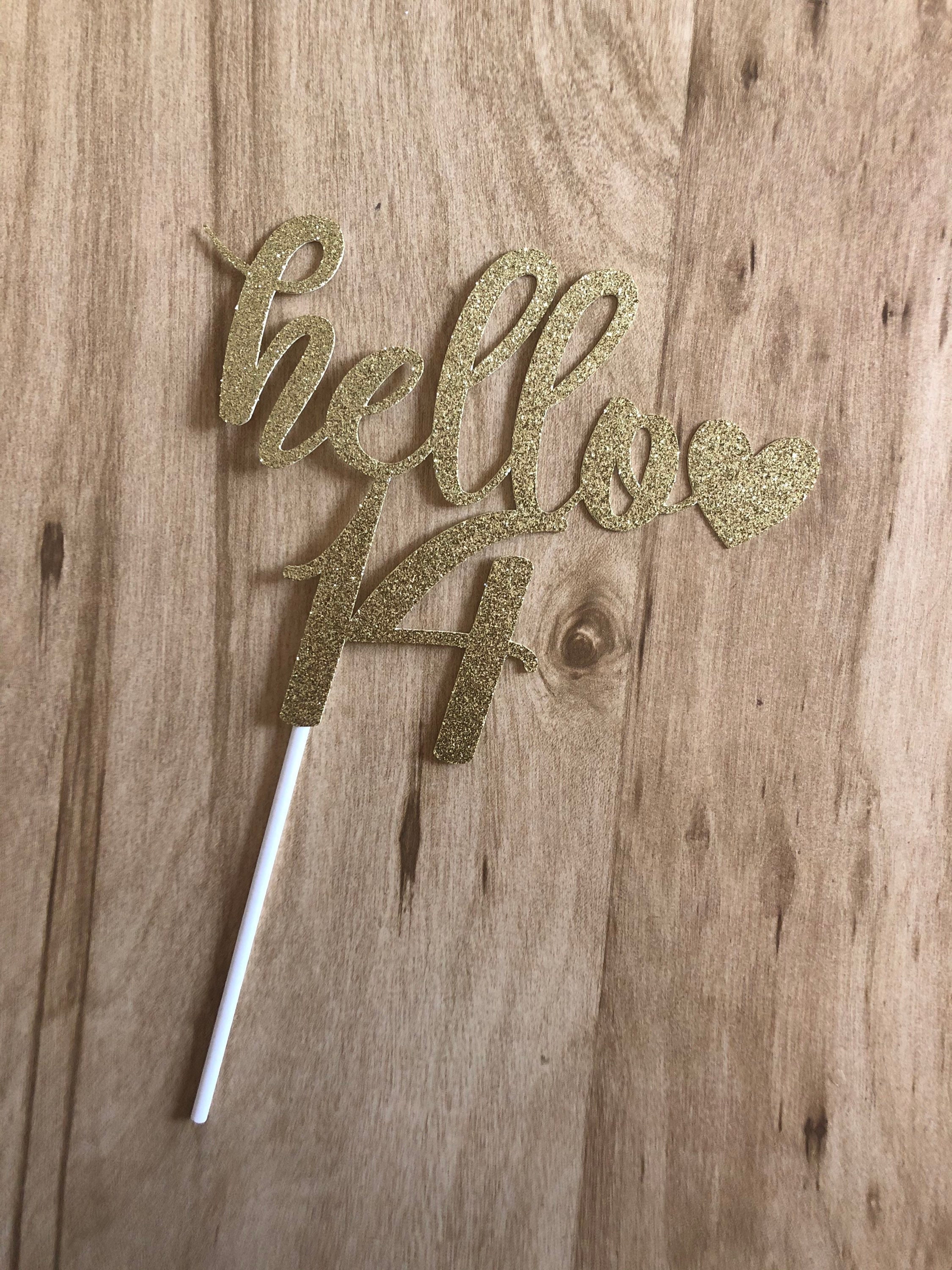 Hello Cake Topper Hello Any Number Age Cake Topper Happy - Etsy