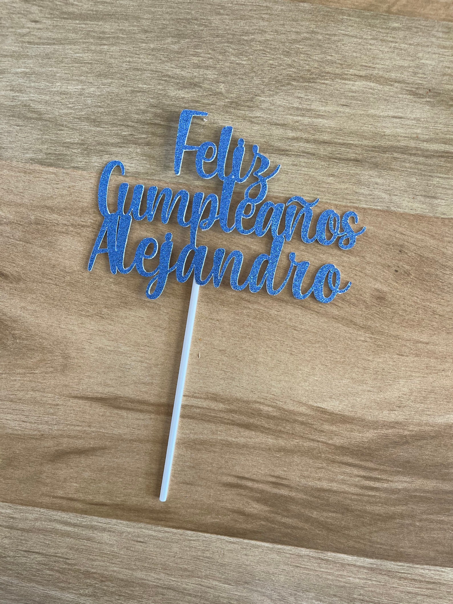 Feliz Cumpleaños Cake Topper, Happy Birthday in Spanish Cake Topper ...