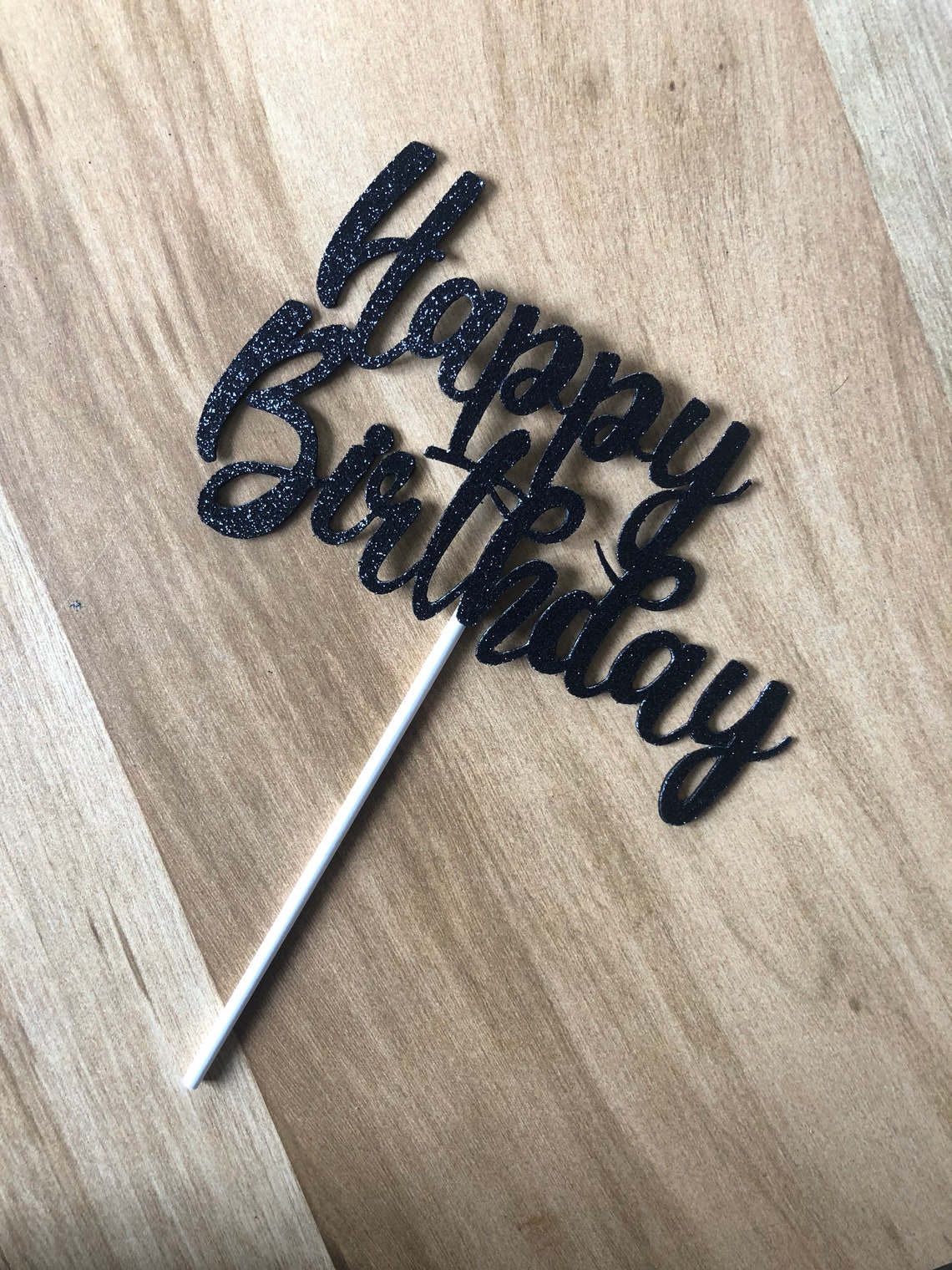 Happy Birthday Cake Topper Birthday Cake Sign Glitter Cake | Etsy