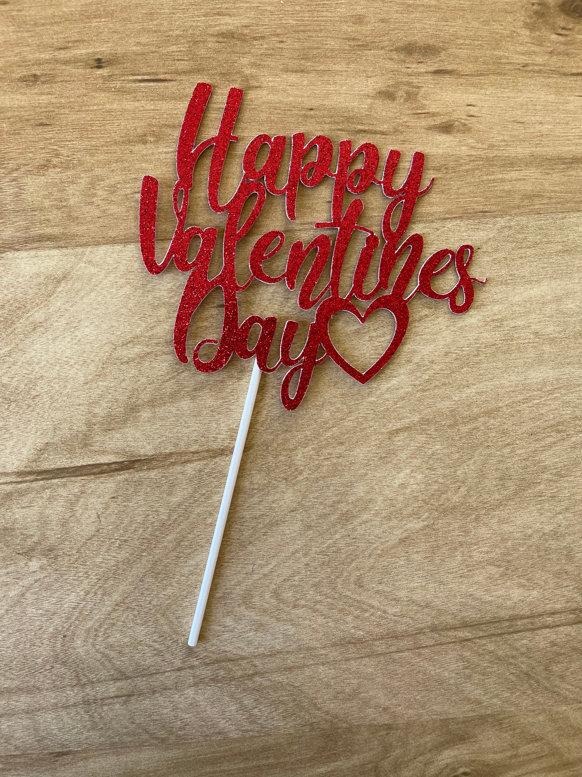 Happy Valentines Day Cake Topper Valentines Day Cake Decor | Etsy