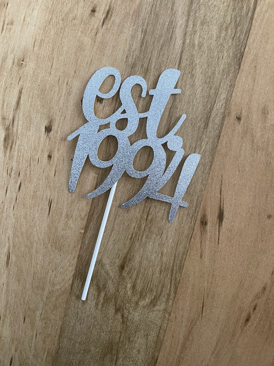 Est. Cake Topper Custom Happy Birthday Cake Topper Made in - Etsy