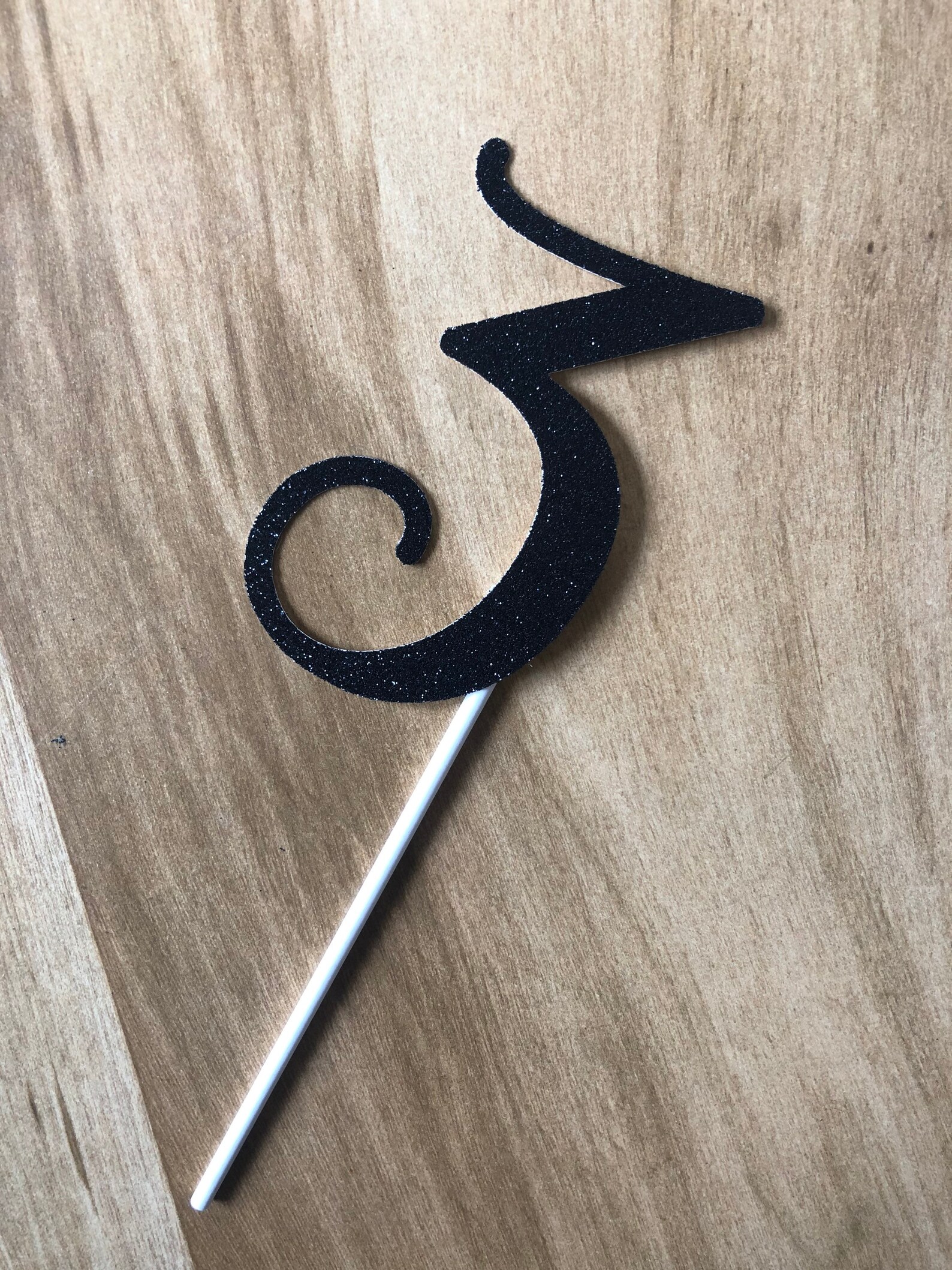 3 Cake Topper 3rd Birthday Cake Topper Glitter Topper Third - Etsy