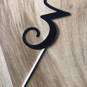 3 Cake Topper, 3rd Birthday Cake Topper, Glitter Topper, Third Birthday ...