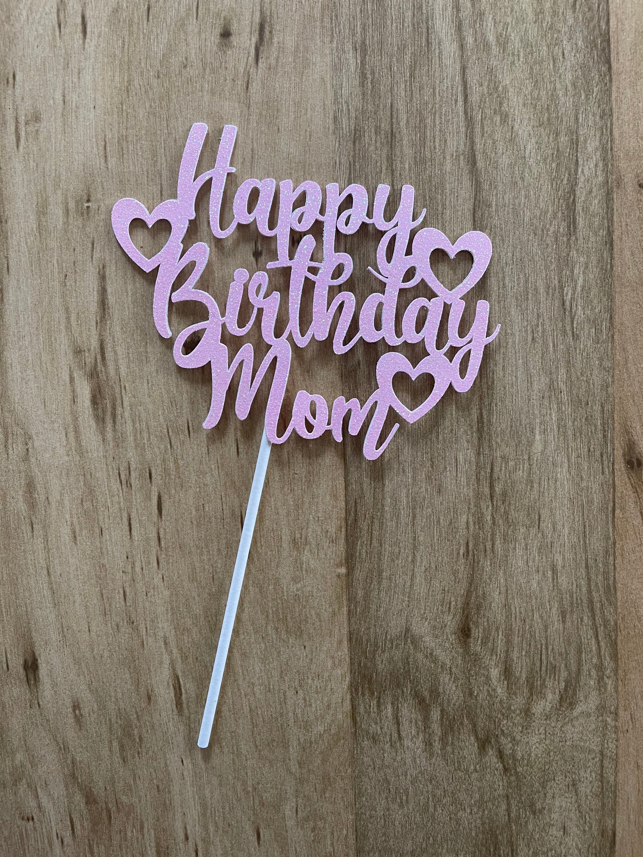 Feliz cumpleaños mamá pastel Topper celebrando mom Cake | Etsy
