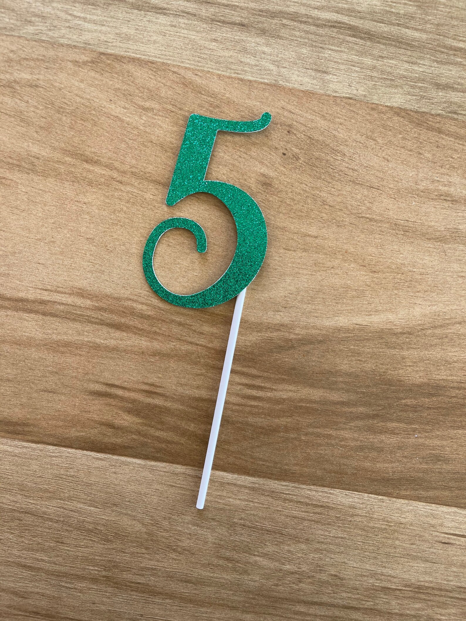 5 Cake Topper 5th Birthday Cake Topper Glitter Topper Fifth - Etsy