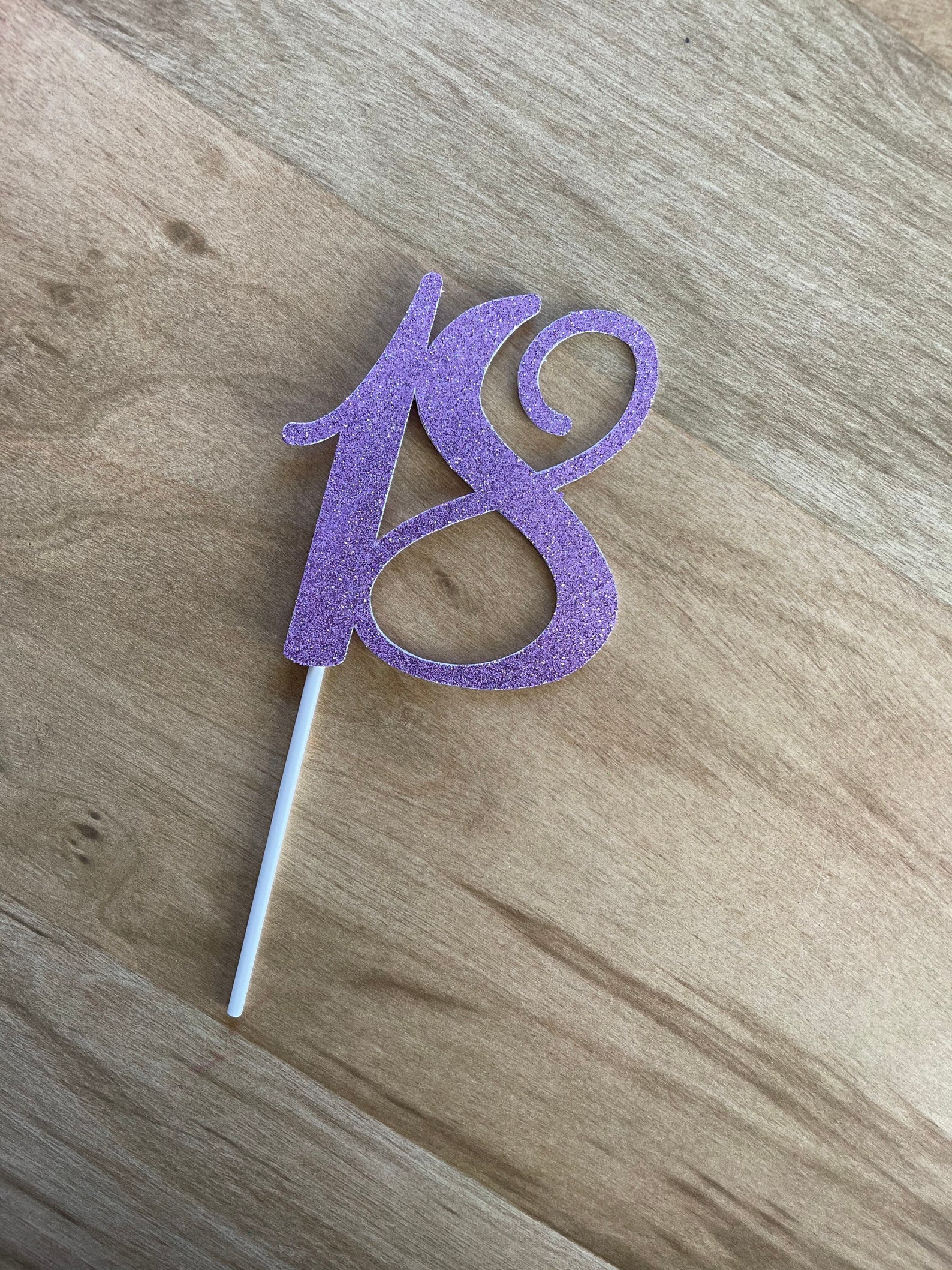 18 Cake Topper 18th Birthday Cake Topper Glitter Topper - Etsy