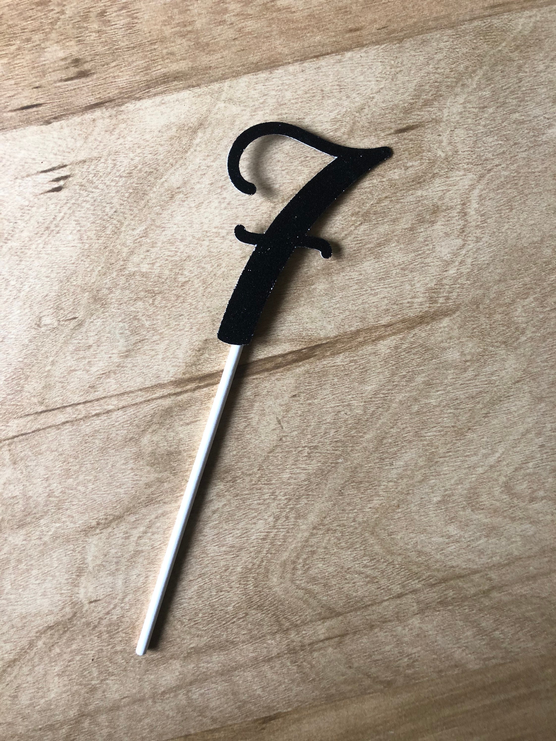 7 Cake Topper, 7th Birthday Cake Topper, Glitter Topper, Seventh ...