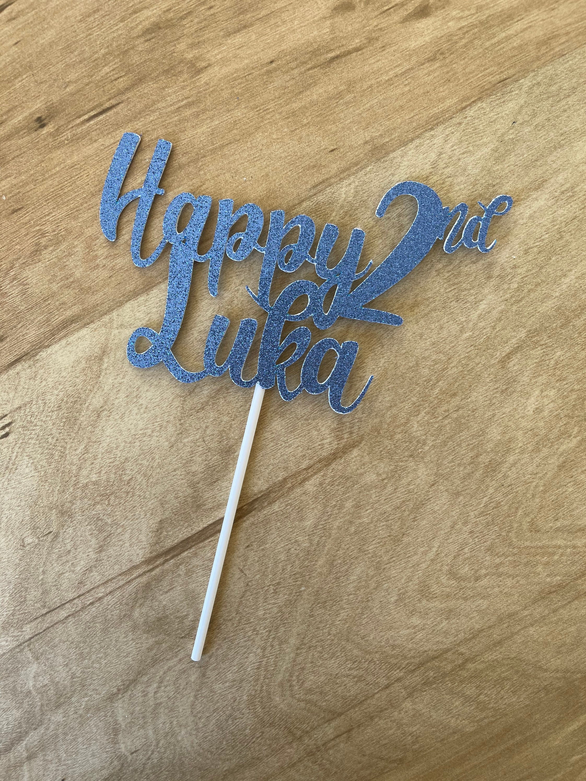 Custom Happy Birthday Cake Topper Custom Topper With Name and - Etsy