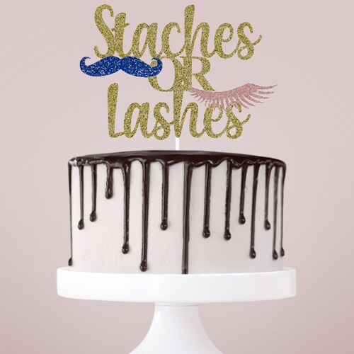 Stashes or Lashes Cookies Gender Reveal Party - Etsy