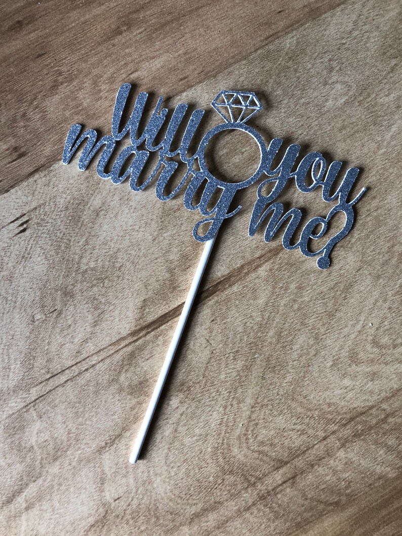 Will You Marry Me Cake Topper Wedding Proposal Cake Topper | Etsy