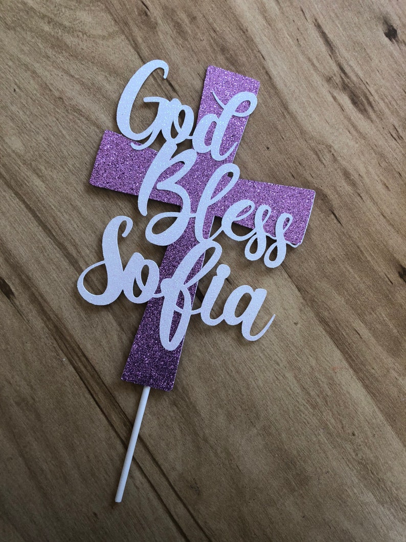 God Bless Cake Topper Custom First Holy Communion Cake | Etsy