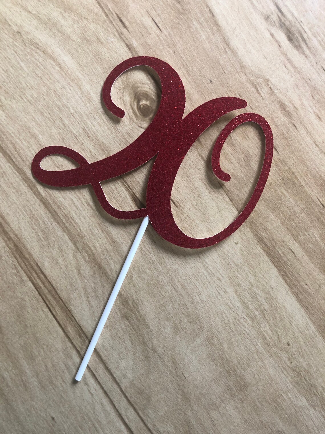 20 Cake Topper 20th Birthday Cake Topper Glitter Topper | Etsy