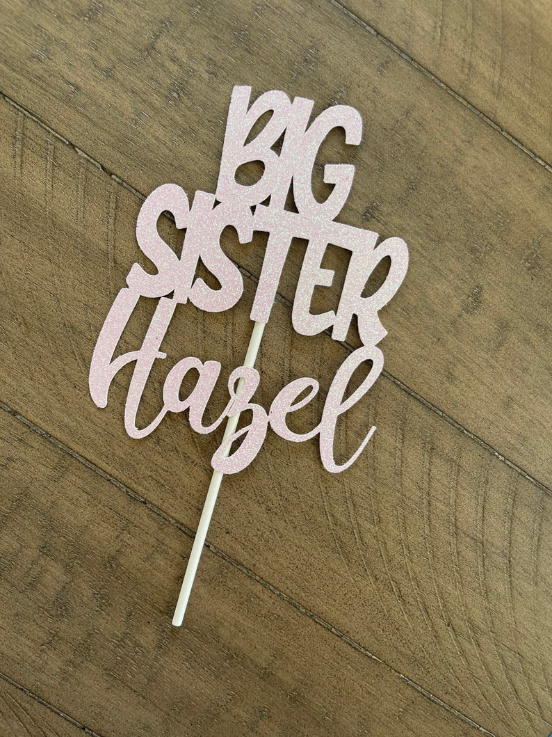 Personalized Big Sister Cake Topper Surprise Cake Topper | Etsy
