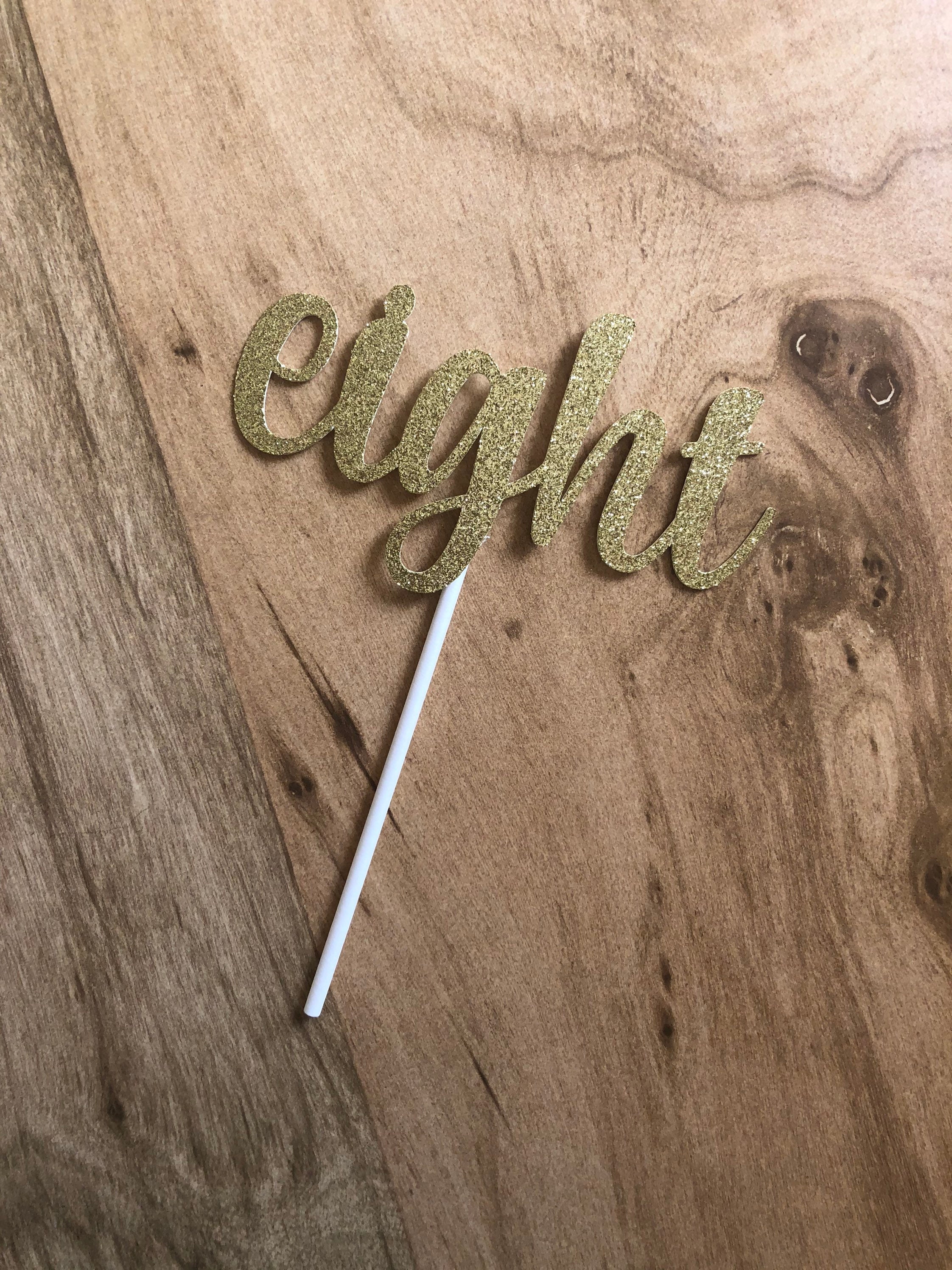 Eight Cake Topper 8th Birthday Cake Topper Eighth Birthday - Etsy