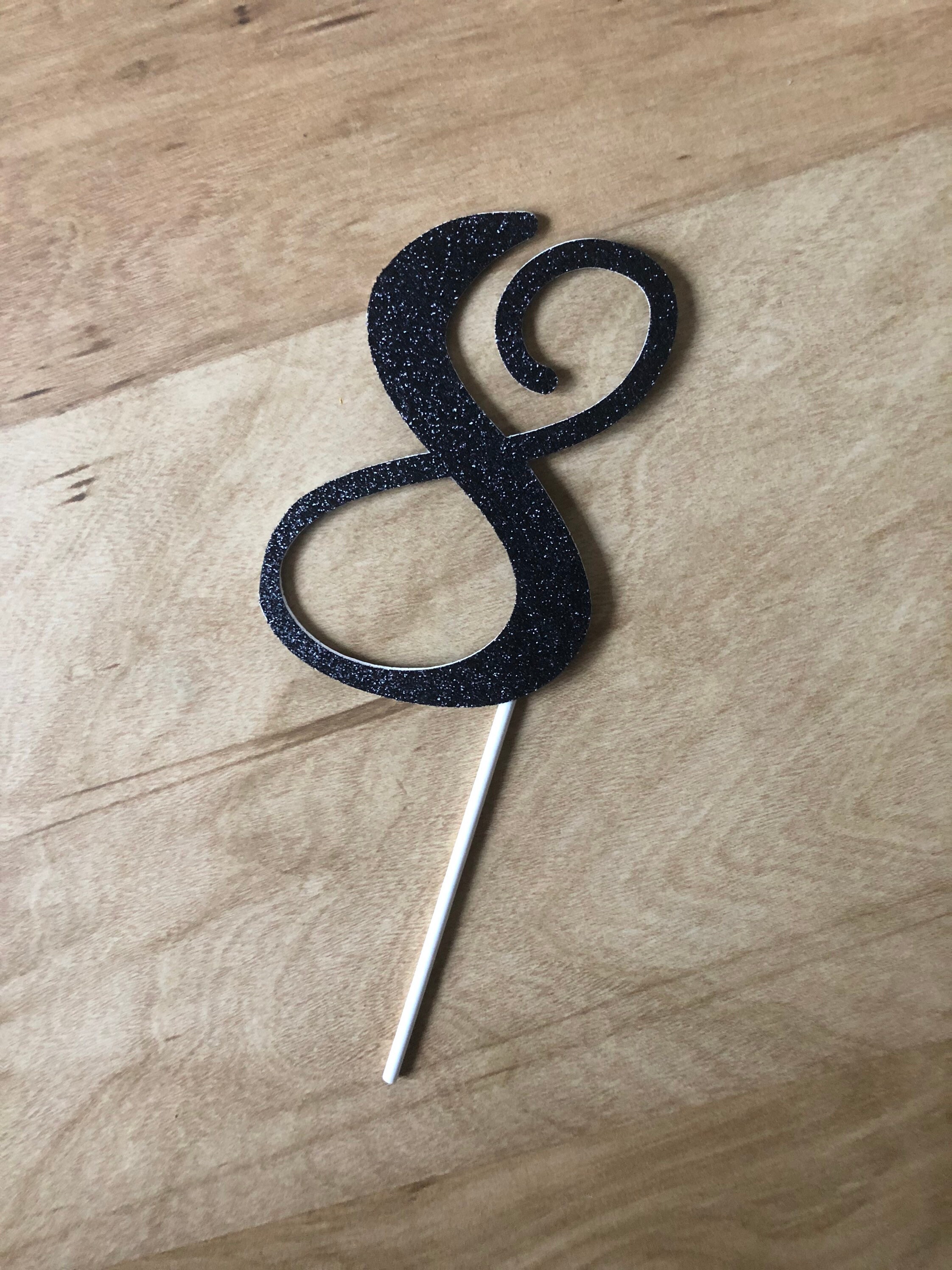 8 Cake Topper 8th Birthday Cake Topper Glitter Topper - Etsy