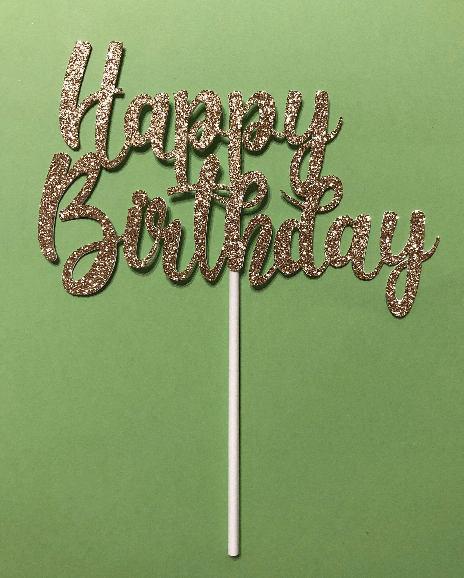 Happy Birthday Cake Topper Birthday Cake Sign Glitter Cake - Etsy