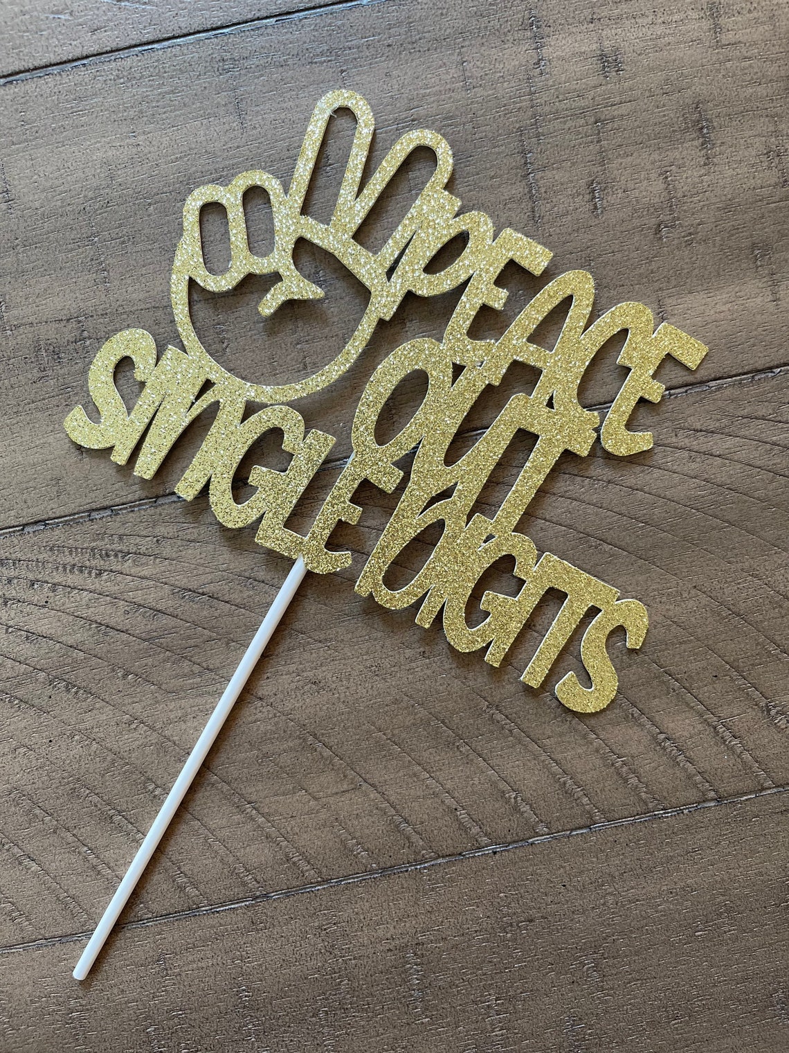 Peace Out Single Digits Cake Topper, 10th Birthday Cake Topper, 10th ...