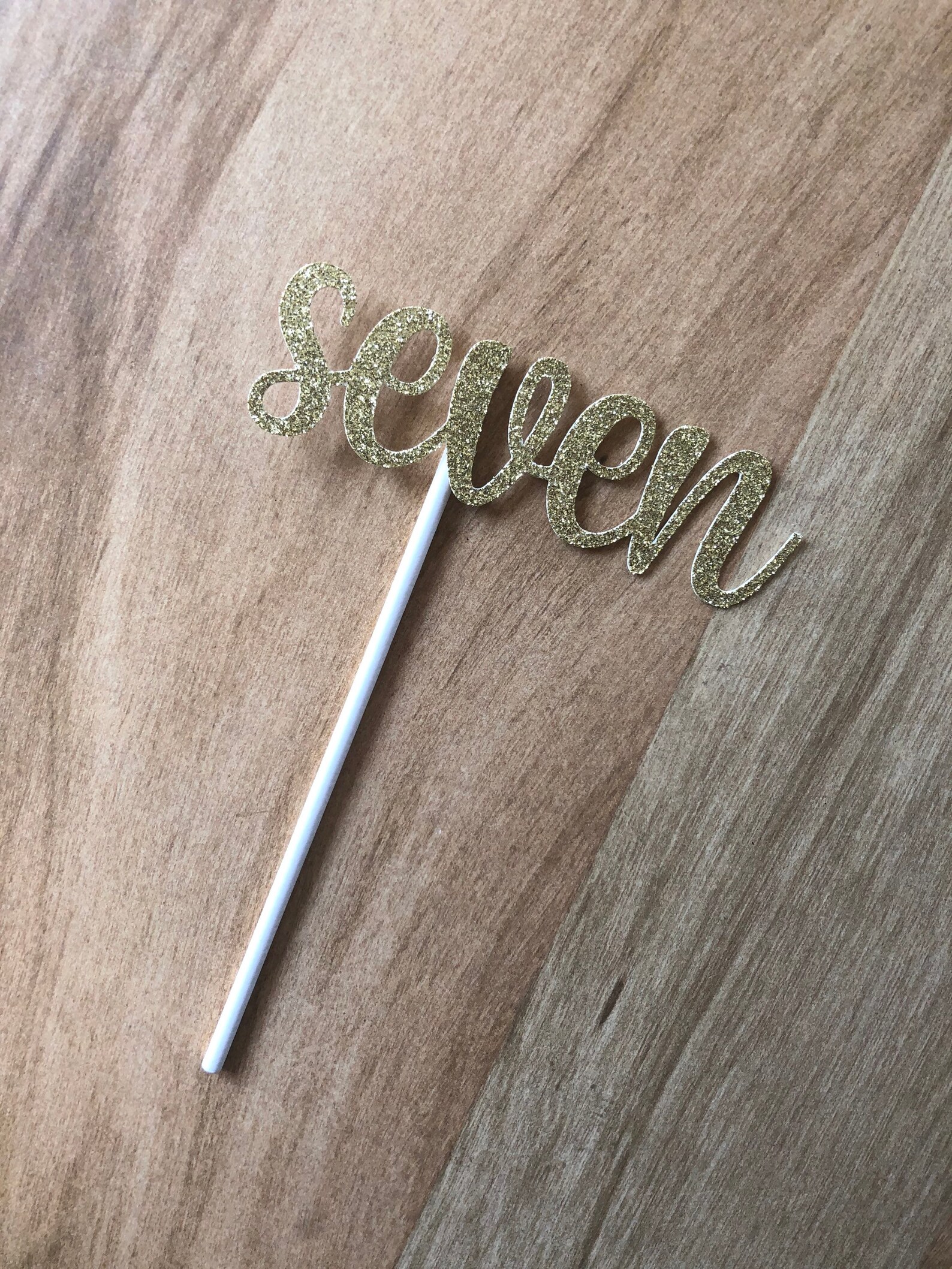 Seven Cake Topper, 7th Birthday Cake Topper, Seventh Birthday Cake ...