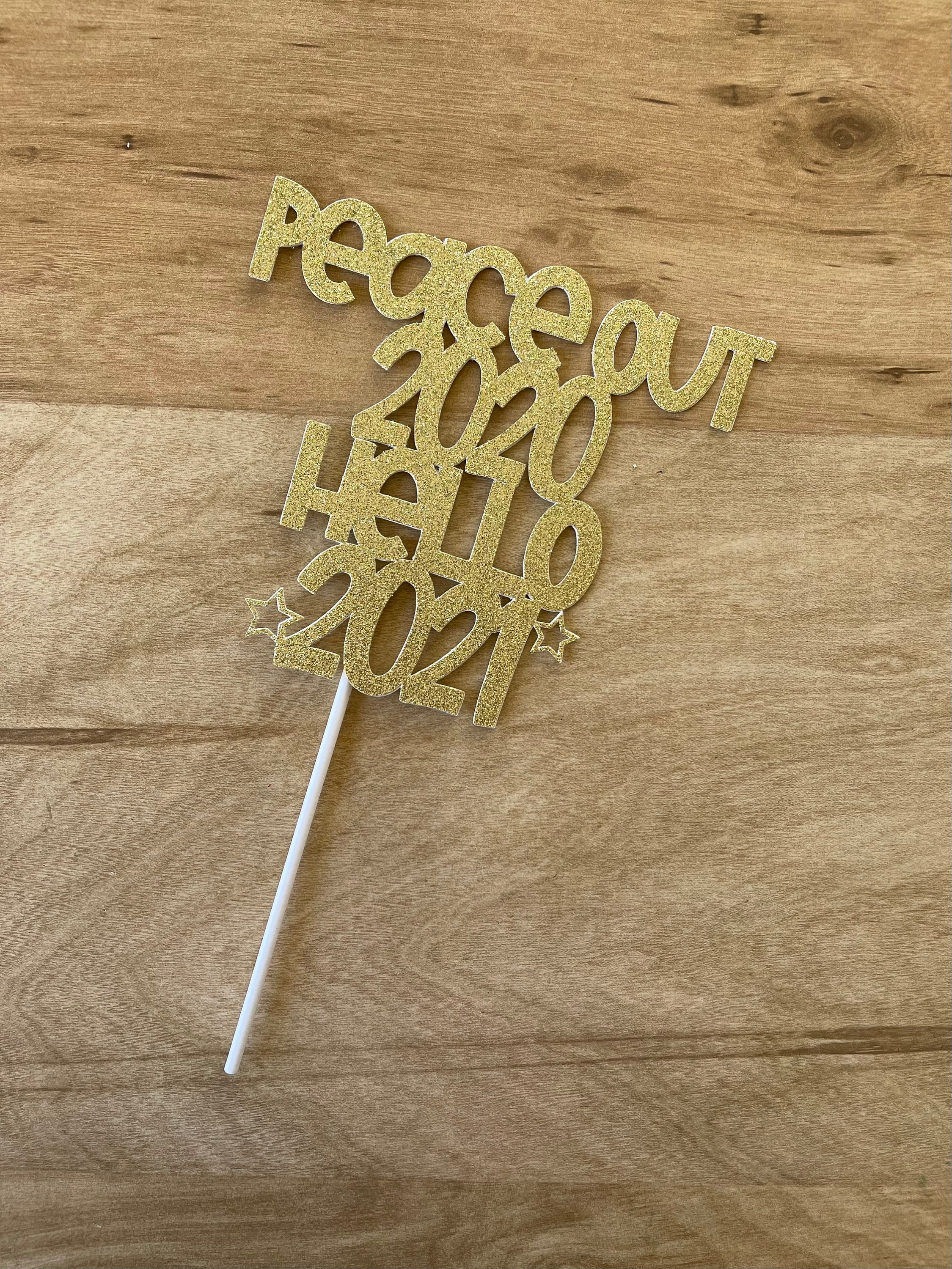 Peace Out 2023 Hello 2024 Cake Topper Happy New Year Cake - Etsy