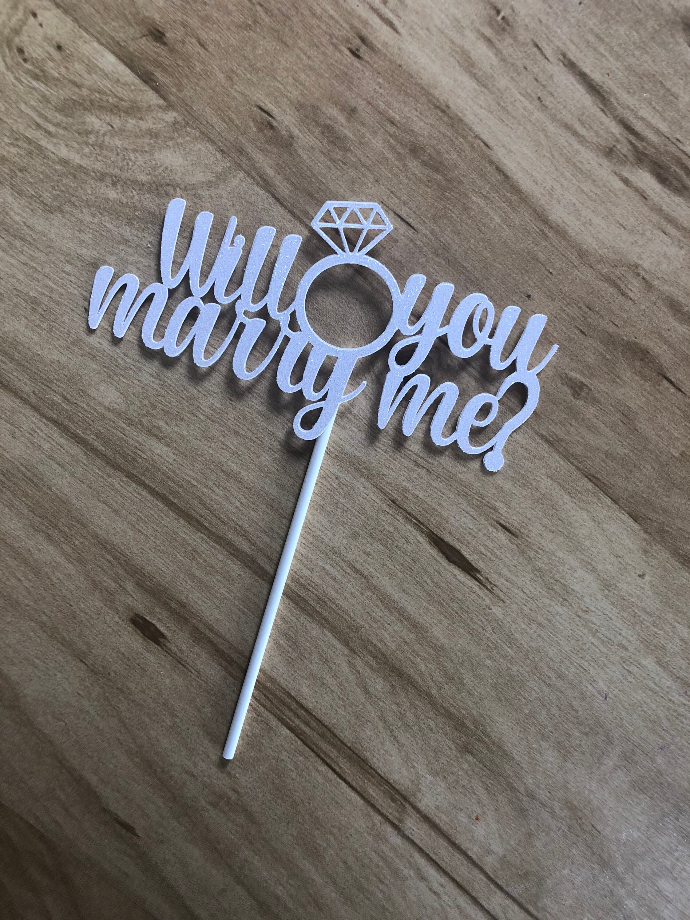Will You Marry Me Cake Topper Wedding Proposal Cake Topper - Etsy