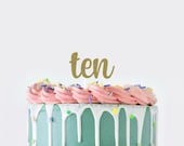 Ten Cake Topper, 10th Birthday Cake Topper, Tenth Birthday Cake Topper ...